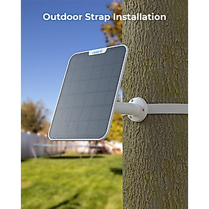 REOLINK 6W Solar Panel White, Non-Stop Solar Power Supply for All Wireless Battery Camera, Trackmix/Argus PT/Go PT Ultra, Waterproof, Adjustable Mount, 4 Meters Cable(Only Use for Battery Cameras)