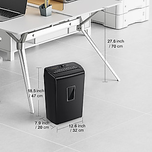 Bonsaii 10-Sheet Cross Cut Paper Shredder, 5.5 Gal Home Office Heavy Duty Shredder for Credit Card, Staple, Clip with Transparent Window(C209-D)
