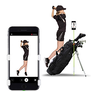 SelfieGOLF Record Golf Swing - Cell Phone Holder Golf Analyzer Accessories | Winner of The PGA Best Product | Selfie Putting Training Aids Works with Any Golf Bag and Alignment Stick