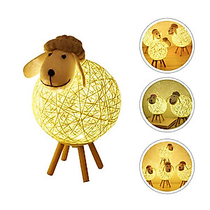 Novelty Lighting 1pc Sheep Night Light Battery Powered Night Light Sheep Shape Decorative Lamp for Indoor Decor Alpaca Night Light Home led Night Ligh Portable Bed