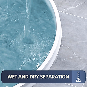 (Upgraded) 3” High Shower Threshold Water Dam 67 Inch Collapsible Shower Barrier Water Barrier Shower Water Stopper Shower Water Guard Dry and Wet Separation for Bathroom Kitchen and More(5.6ft)