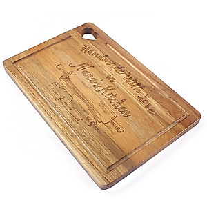 HomeLove Inc. Handmade With Love in Nana’s Kitchen Cutting Board, Gifts for Mom, Grandma, Nana, Friend, Engraved Mother's Day Gift, Christmas Gift