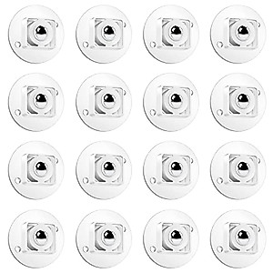 Self Adhesive Caster Wheels, Senbos Mini Swivel Wheels Stainless Steel Paste Universal Wheel 360 Degree Rotation Sticky Pulley for Bins Bottom Storage Box Furniture Trash Can (16 Pcs)