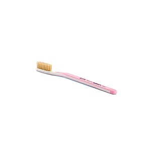 Bass Brushes | Toothbrush | Dental Grade Natural Bristle | Premium Acrylic Handle | Pretty Pink Pinstripe Finish | Model TB3 - PYP