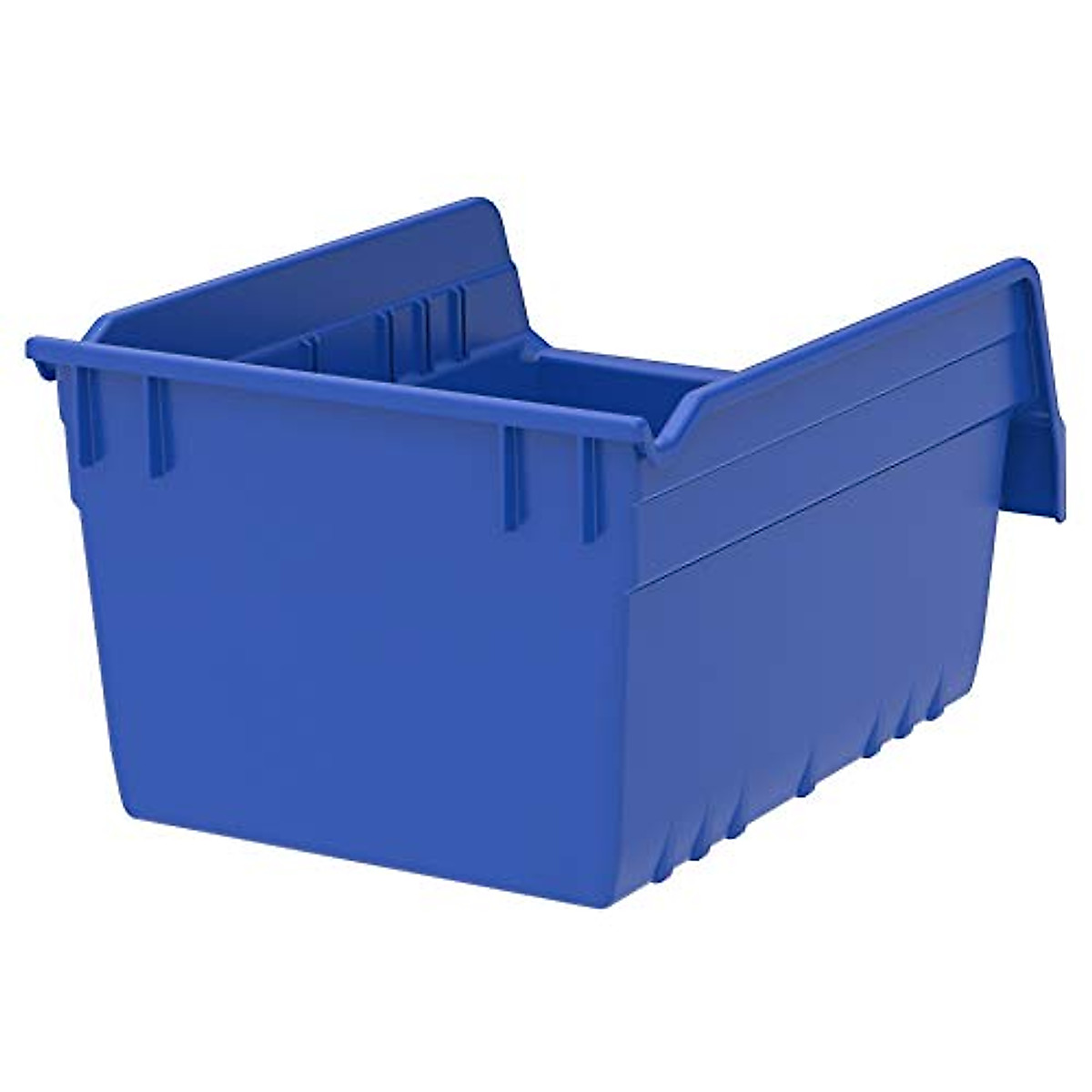 Akro-Mils 30080 Plastic Nesting ShelfMax Storage Bin Box, (12-Inch x 8-Inch x 6-Inch), Blue, (8-Pack)
