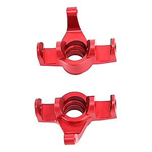 Dilwe 2 Pieces RC Alu Front Steering Shell, RC Cars Spare Parts Fit for HBX 16889 1/16 Remote Control Car, Red