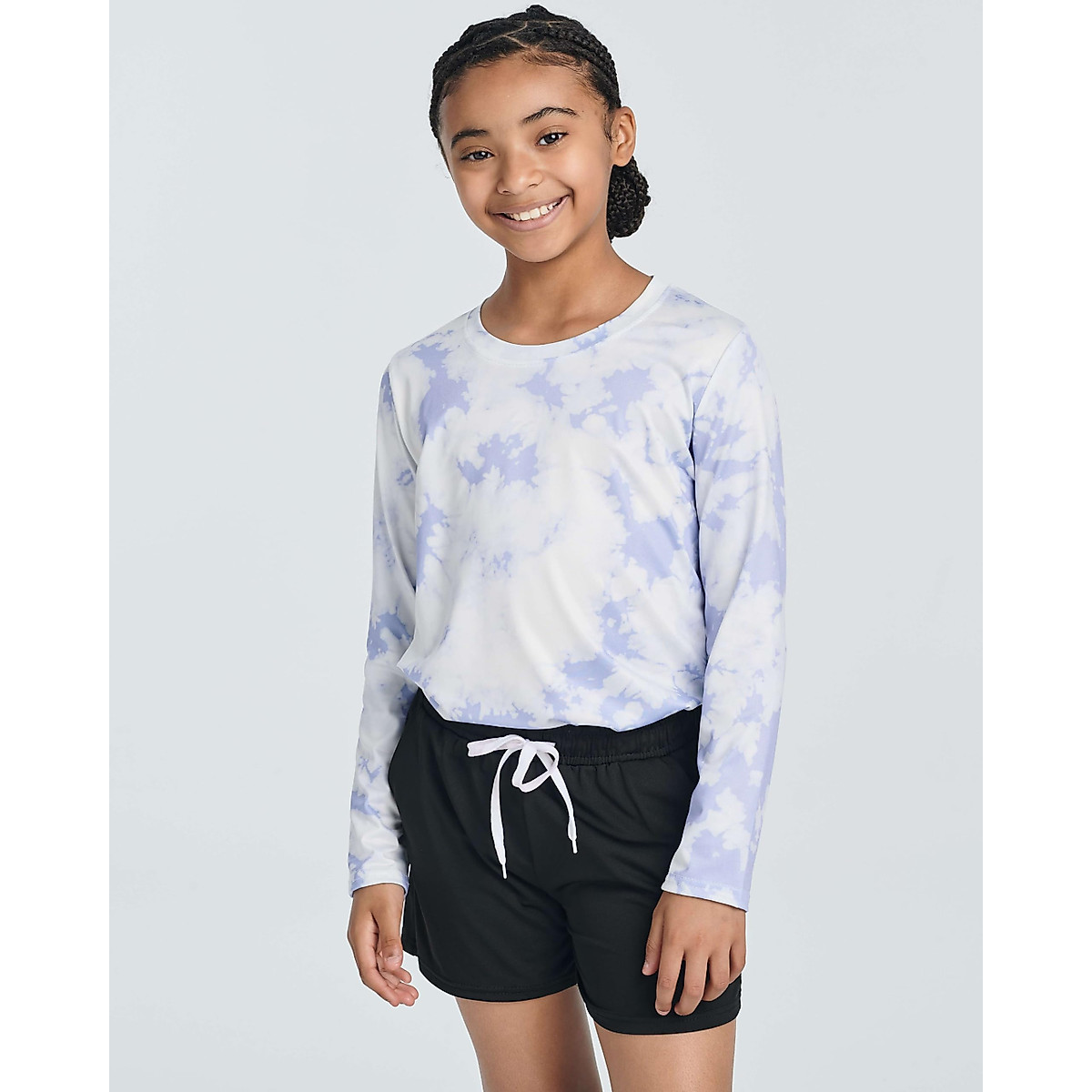 4 Pack: Girls Girl Long Sleeve Tshirts Shirt Tshirt Shirts Tees Active T-Shirts Tops Dry Fit Crew Neck Active Athletic Essentials Soccer Sports Yoga Gym Young Teen Chicas Clothes - Set 2, LG (14)