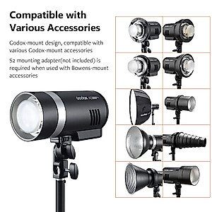 Godox AD300Pro Outdoor Strobe Flash Light, 2.4G Wireless 300Ws TTL 1/8000s 320 Times Full Power Flash Rechargeable Battery Compatible with Canon Nikon Sony FUJIFILM Panasonic Pentax Olympus