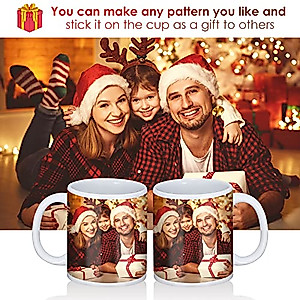 Sublimation Mugs, Yephets 12Pcs Coffee Mugs Blank White Ceramic Coffee Mug Set Sublimation Cups 11 oz Christmas Coffee Mug for Hot Chocolate Latte Tea Milk DIY Products