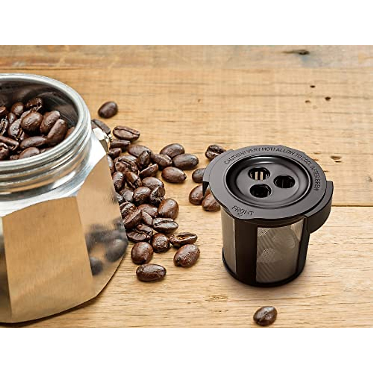 4 Ninja Reusable Coffee Filter Pods for Ninja Dual Brew Coffee Maker - K Cups for Ninja Coffee Maker DualBrew Pro, CFP201 CFP301 CFP400 - Reusable K-Cups Filters for Ninja Coffee Brewer