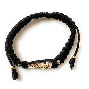CHAVARIOS Black Saint Jude Thaddeus Thread Bracelet Pulsera Roja de hilo de San Judas Tadeo