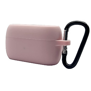 Silicone Carrying Case Compatible with Jabra Elite 3,Seadream 2Pack Portable Silicone Scratch Shock-Absorbing Protective Cover Skin with Carabiner (Pink+Purple)