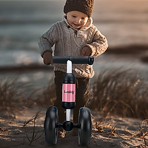 Baby Balance Bike Walker Toy Toddler Bicycle Tricycle,Best First Birthday Gift for Girl and boy in 1 to 2 Years Old,Ride on Toys for Kids,Newborn and Little Child's Riding Vehicle Pink