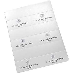 Sand Dollar Printable Place Cards, Set of 60 (10 Sheets), Laser & Inkjet Printers - Wedding, Party, Dinner, and Special Events - Made in the USA