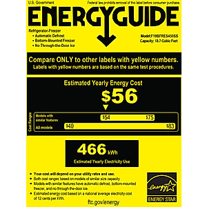 Forte F19BFRES450SS 30inch 450 Series Bottom Freezer Refrigerator with 18.6 cu. ft. Total Capacity, Spill Proof Shelves, Reversible Doors, No Frost Technology, Energy Star, Stainless Steel