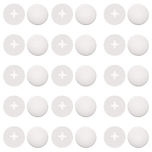 11mm/0.43" Screw Caps White Covers Self-Tapping Waterproof Screw Cap Cover for Phillips Screws Plastic White (200 Pcs)