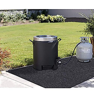 Turkey Fryer Mat,for Floor Surface/Absorbent mat Lightweight Washable Floor Mat to Protect Decks and Patios from Grease Splatter,Against Damage and Oil Stains or Grease Spills，Back Non-Slip (36”×30“)