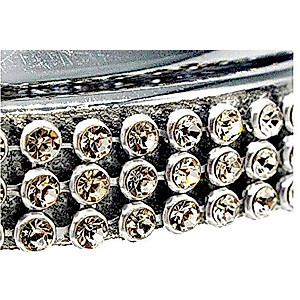 Shining Decorative Crystal Terrarium Clear Glass 500ml Wedding Decoration / Candy Serving / Bathroom Storage Organizer Apothecary Canister Jar for Cotton Balls, Swabs, Makeup Sponges, Cosmetic Pads