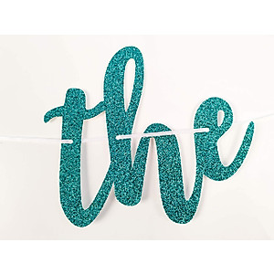 Zotemo Under the Sea Banner Blue Glitter Hanging Garland for Kids Mermaid Theme Birthday Party and Baby Shower Decorations