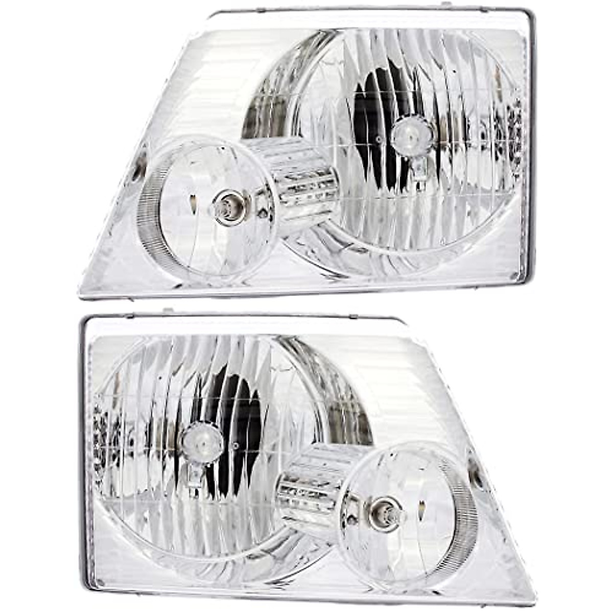 For Ford Explorer Headlights Lamps Set 2002 2003 2004 2005 Halogen Driver and Passenger Side