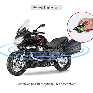 EASYGUARD EM211 2 Way Motorcycle Alarm System with Remote Start Starter Shock Sensor tilt Motion Sensor DC12V LCD Display