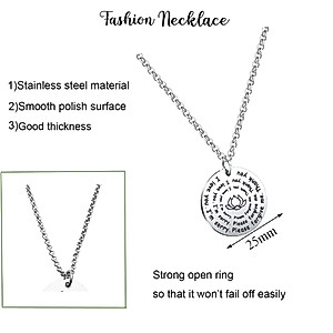 Detailed Ho'oponopono Prayer Necklace I'm Sorry Please Forgive Me Thank You I Love You (necklace)