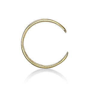 Lavari Jewelers Triple Row Adjustable Band Open Toe Ring for Women I 10k Yellow Gold Toe Ring for Her I One Size Fits Most Toes I 5.7 mm Wide Body Jewelry