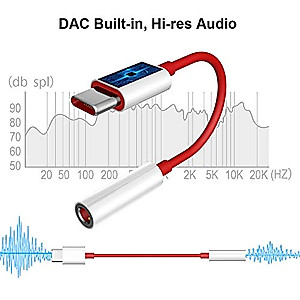 TITACUTE USB C to 3.5mm Aux Cable USB C to 3.5mm Female Adapter Type C to 3.5mm Audio Adapter Auxiliary Adapter Noise Cancelling Headphones Jack Converter Adapter for OnePlus 10T 8T 8 7T 9 10 Pro Nord