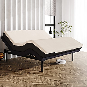 MUTICOR King Size Adjustable Bed Frame Ergonomic Bed Base with Independent Head and Foot Incline, Wireless Remote, Quiet Motor, Anti-snore, Zero-Gravity, Quick Assembly, 2023 Model, Thick