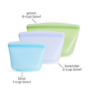 Stasher Premium Silicone Reusable Food Storage Bags, 3-Pack, Multi | Multi-Use Food Storage Bags, Lunch Bag, Travel Containers | BPA Free, Leak-free, Dishwasher-Safe, Eco-friendly