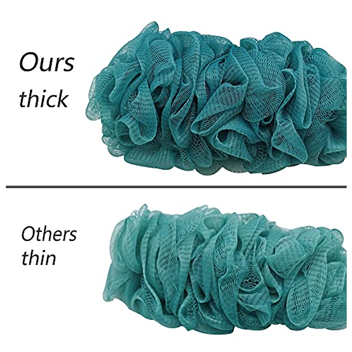 Arswin Back Scrubber for Shower,Loofah Long Handle Bath Body Brush,Soft Nylon Mesh Sponge for Shower,Loofah On a Stick for Men Women,Exfoliating Scrub Cleaning Luffa for Elderly