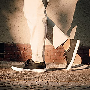 Andoze Natural Sneakers | Men & Women Shoes | Lightweight & Comfortable Lace ups | Eco Friendly, Fashion & Casual Footwear with Extra Laces - Fearless Black