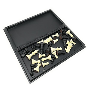 THY COLLECTIBLES Magnetic Portable Holding Travel Chess Set Classic Black & White 7 x 7 Inch