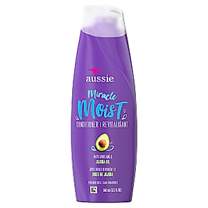 Aussie Paraben-Free Miracle Moist Conditioner w/Avocado & Jojoba Oil For Dry Hair, 12.1 fl oz