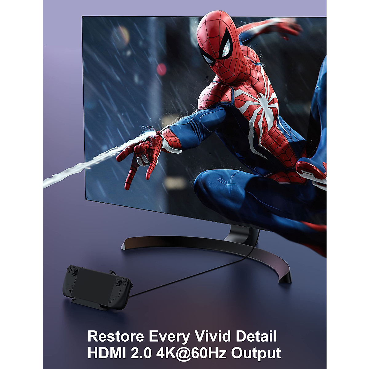 Steam Deck/Steam Deck OLED Dock with SD/TF Reader, NewQ 7-in-1 Dock with HDMI 2.0 4K@60Hz, 2 USB-A 3.0, 1000Mbps Ethernet, PD-in 100W Max, Compatible with USB C Devices