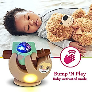 Project Nursery Sleepy Sloth Sound Soothing Crib Projector – 8 Soothing Sounds, Multicolor Ceiling Projection, Sleep Timer, Nightlight, Attaches to Crib, Portable - for Babies, Toddlers and Kids