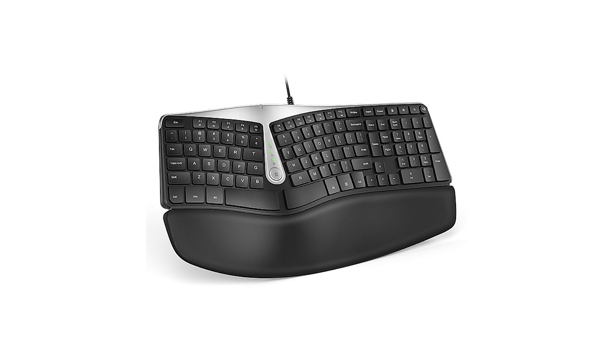 Nulea RT02 Ergonomic Keyboard, Wired Split Keyboard with Pillowed Wrist ...