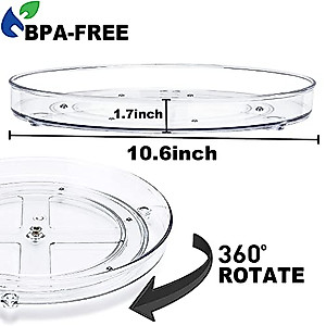 2 Tier Lazy Susan Bathroom Organizer with 2 Pack Lazy Susan