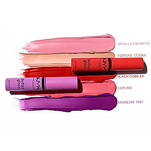 NYX Professional Makeup Butter Gloss, Raspberry Tart, 0.27 Fluid Ounce