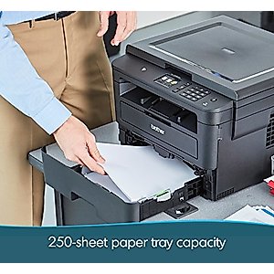 Brother Compact Monochrome Laser Wireless All-in-One Printer HL-L2395DW, Flatbed Copy & Scan, Auto Duplex Printing, 2.7" Color LCD touchscreen Display, 36 ppm, Cloud-Based Printing & Scanning+GM Cable