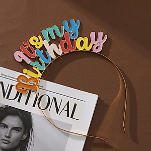 Happy Birthday Tiara for Women It's My Birthday Headband for Girls Birthday Party Headpiece Hair Accessories for Daughter Sister Best Friends Birthday Gifts