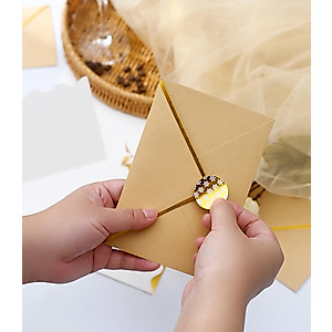 Winoo Design Luxury Thank You Cards with Envelopes - 20PK Gold Thank You Notes 4x6 Inches Baby Shower Thank You Cards Wedding Thank You Cards Small Business Graduation Funeral Bridal Shower