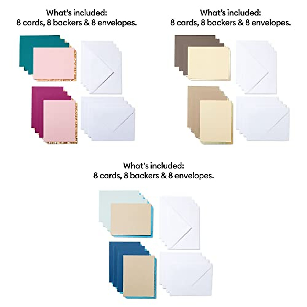 Cricut Joy Cutaway Cards in Neutrals, Marina and Corsage (4.25 in x 5.5 in) Sampler with Card and Paper Guide Bundle - Custom Greeting Birthday & Anniversary - Personalized Thank You- DIY Invitations