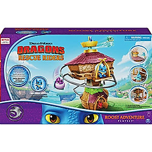 Spin Master Dragons Rescue Riders, Roost Adventure Playset with Mini Winger Dragon Exclusive Collectible Action Figure, Toys for Kids Ages 4 and up