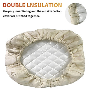 Homydom AC Cover Indoor, Air Conditioner Cover Inside Window AC Unit Cover, Double Insulation with Elastic Strap, Light Yellow S-21"x 13"x 3.5"(L x H x D)…