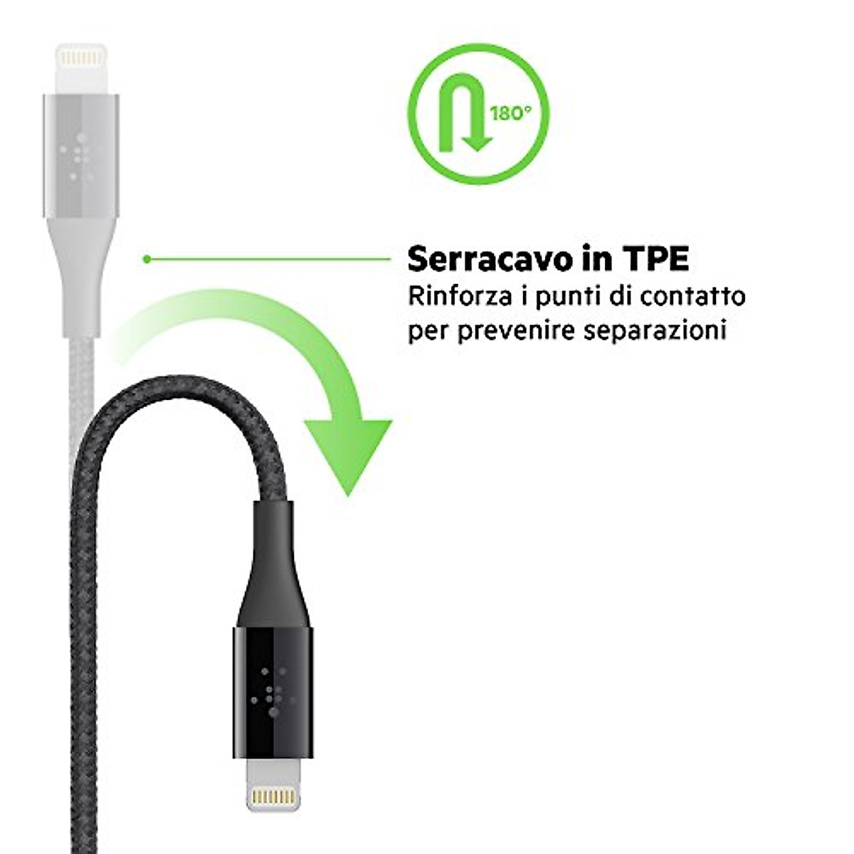 Belkin MIXIT DuraTek Lightning to USB Cable - MFi-Certified iPhone Charging Cable for iPhone 11, 11 Pro, 11 Pro Max, XS, XS Max, XR, X, 8/8 Plus and more (4ft/1.2m), Rose Gold