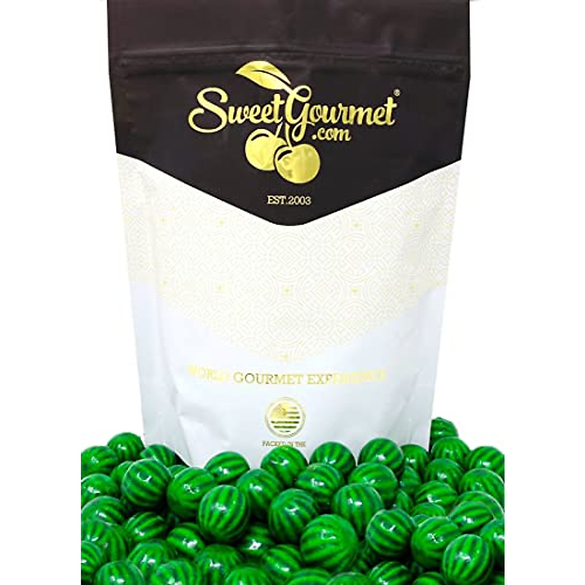 SweetGourmet Watermelon Gum Balls | 1 inch Bubble Gum | 1.5 Pound