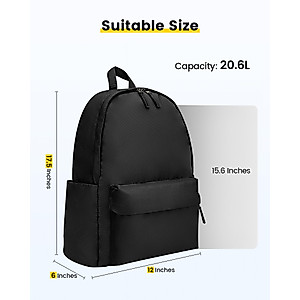Vorspack Black Backpack College Backpack for Travel Work for Men and Women
