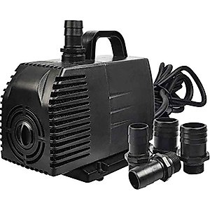 Simple Deluxe 1056GPH 276W Submersible Pump With 15' Cord, Water Pump For Fish Tank, Hydroponics, Aquaponics, Fountains, Ponds, Statuary, Aquariums & Inline