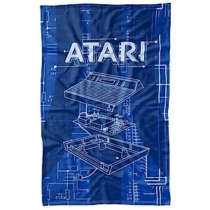 Atari Inside Out Fleece Blanket White 36X58